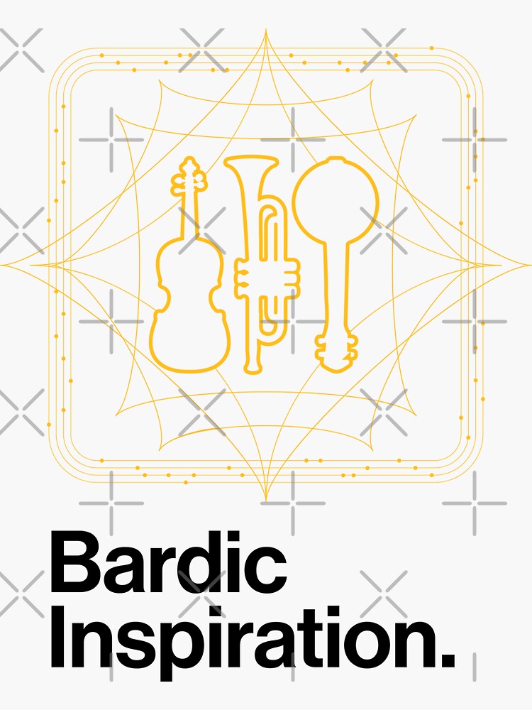 "Bardic Inspiration Sigil" Sticker for Sale by Unspelled | Redbubble