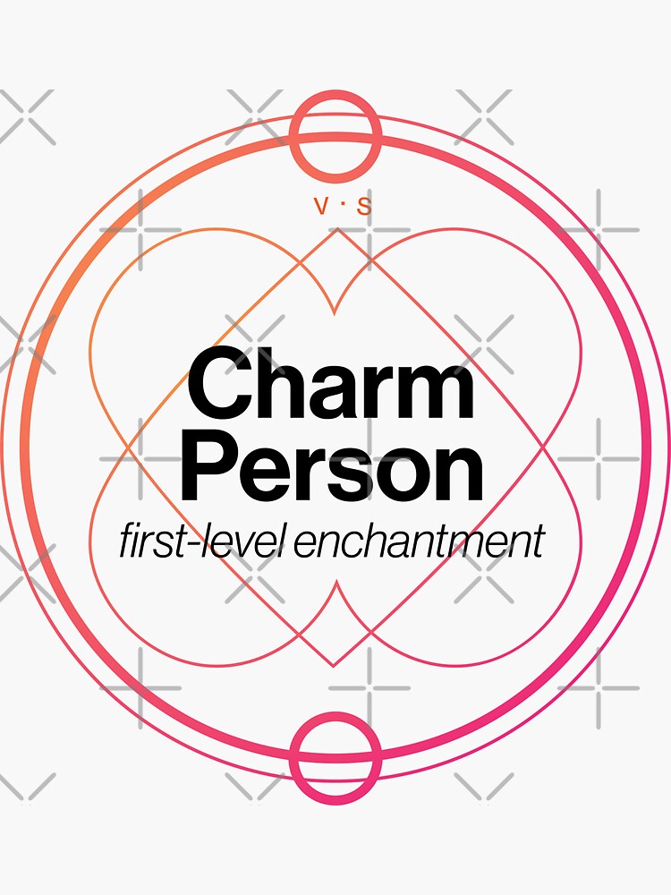 "Charm Person Spell Symbol" Sticker for Sale by Unspelled | Redbubble