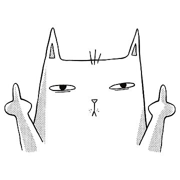 "MIDDLE FINGER CAT" Coffee Mug for Sale by MIKE'S PRINT ON DEMAND ...