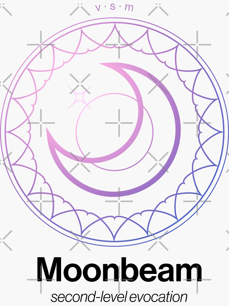 "Moonbeam Spell Symbol" Sticker for Sale by Unspelled | Redbubble