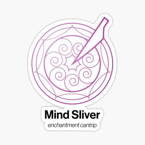 "Mind Sliver Spell Symbol" Sticker for Sale by Unspelled | Redbubble