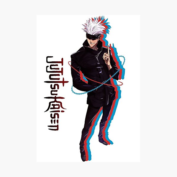 "Satoru Gojo Portrait Art Print, Jujutsu Kaisen Home Decor Wall Hanging ...