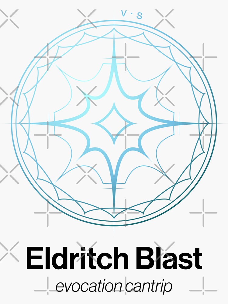"Eldritch Blast Spell Symbol" Sticker for Sale by Unspelled | Redbubble