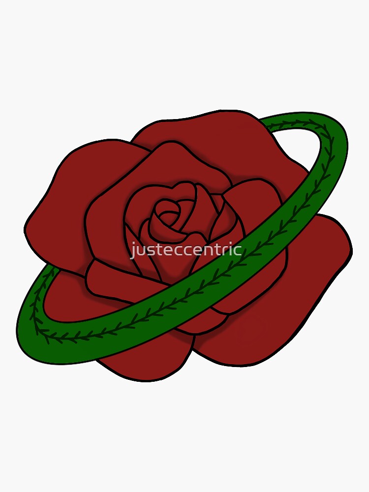 "Saturn Rose (Light)" Sticker for Sale by justeccentric | Redbubble