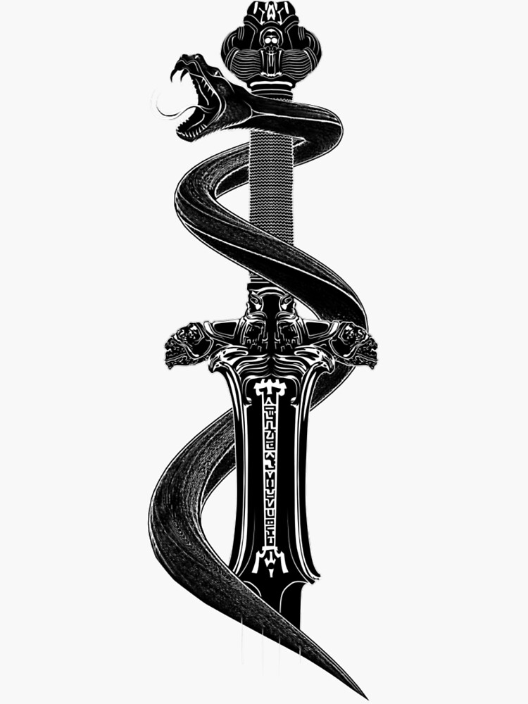 "Conan Sword With Snake Version Without Text" Sticker for Sale by ...