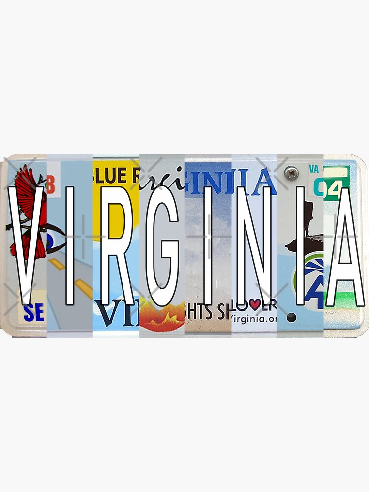 "Virginia License Plates" Sticker for Sale by stermitkermit | Redbubble