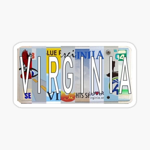 "Virginia License Plates" Sticker for Sale by stermitkermit | Redbubble