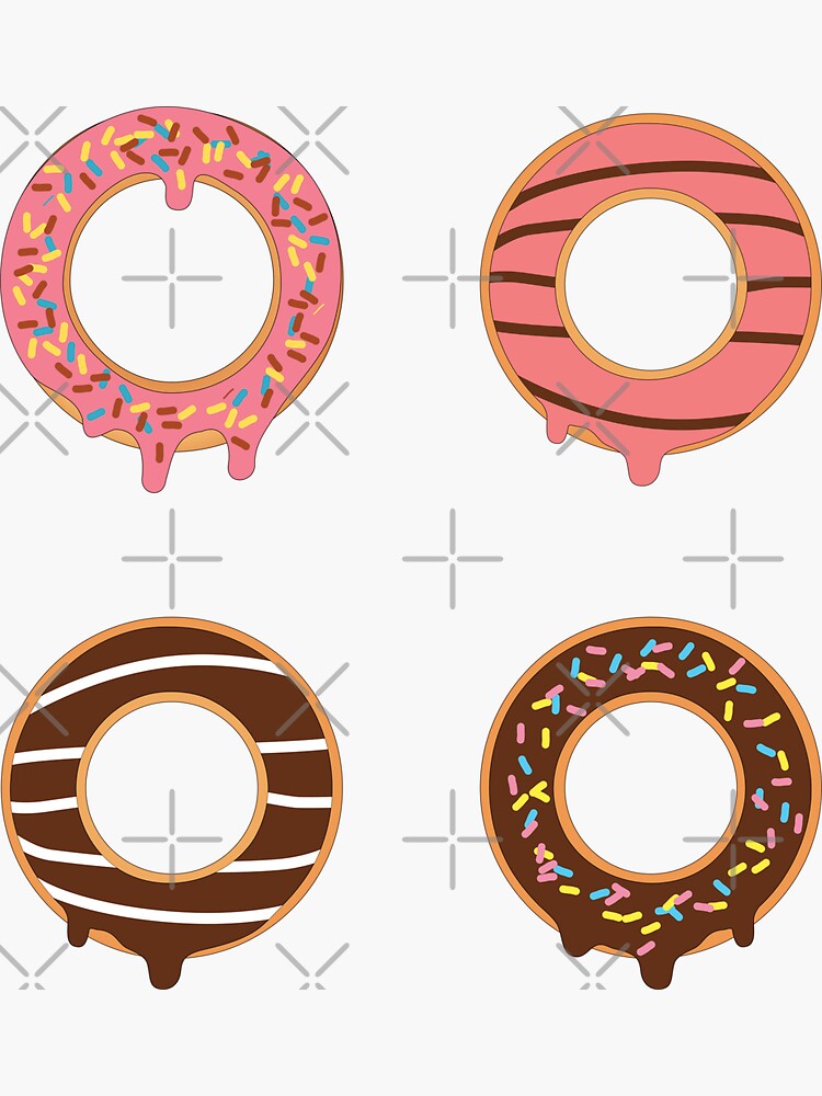 "aesthetic donuts" Sticker for Sale by BeCoolArt | Redbubble