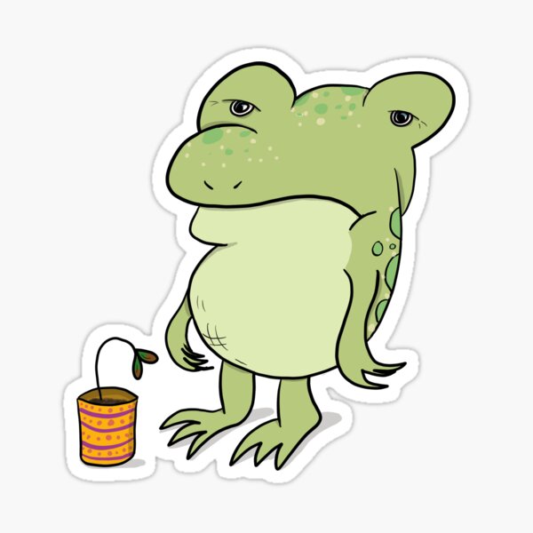 "Disappointed frog" Sticker by JoeyJuddDesigns | Redbubble