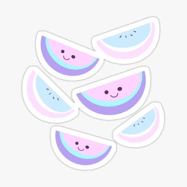 "Purple Pink Watermelon Aesthetic Look" Sticker for Sale by Artbysaeme ...