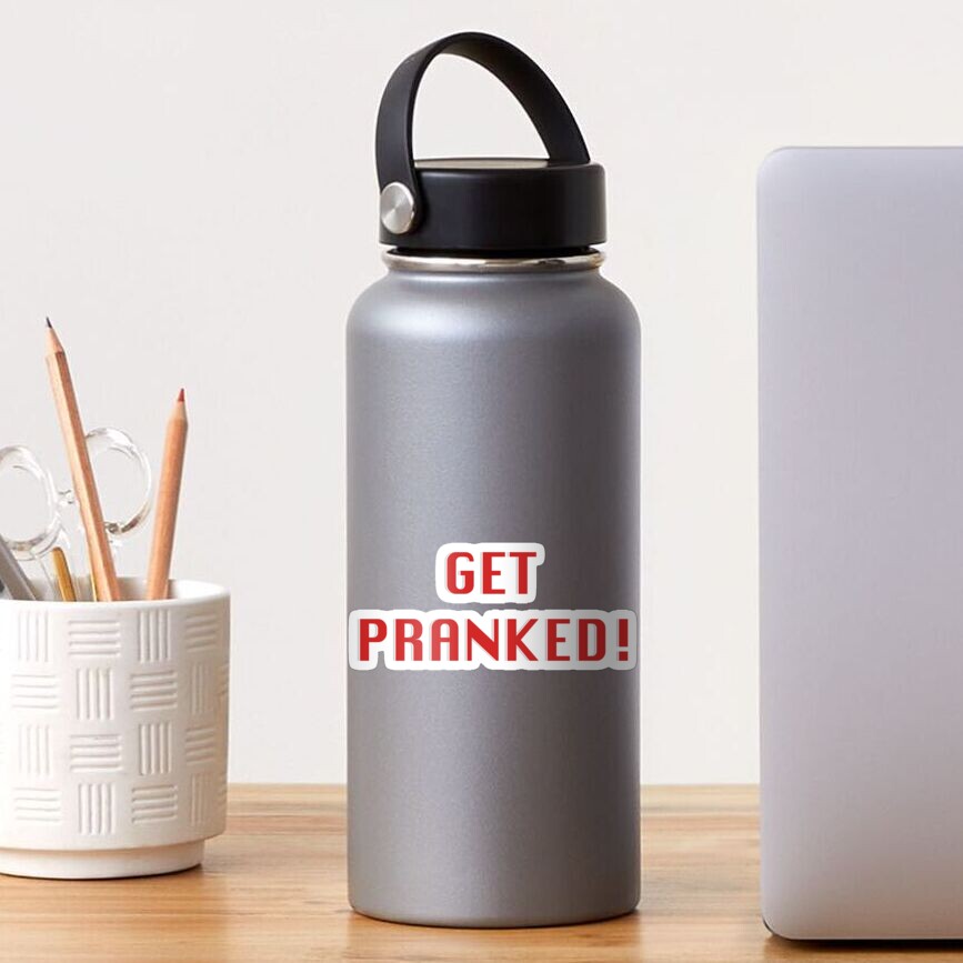 "Get Pranked - Funky Text Design" Sticker for Sale by neviz | Redbubble
