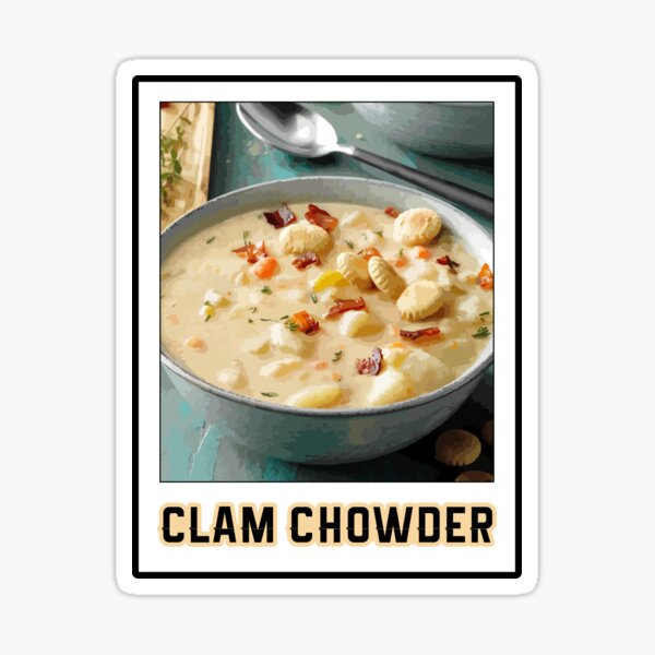 "Clam Chowder : American USA Foods 01" Sticker for Sale by PodiShawna ...