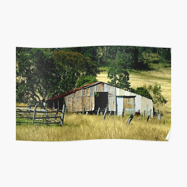 "The Farm Shed" Poster by sandysartstudio | Redbubble