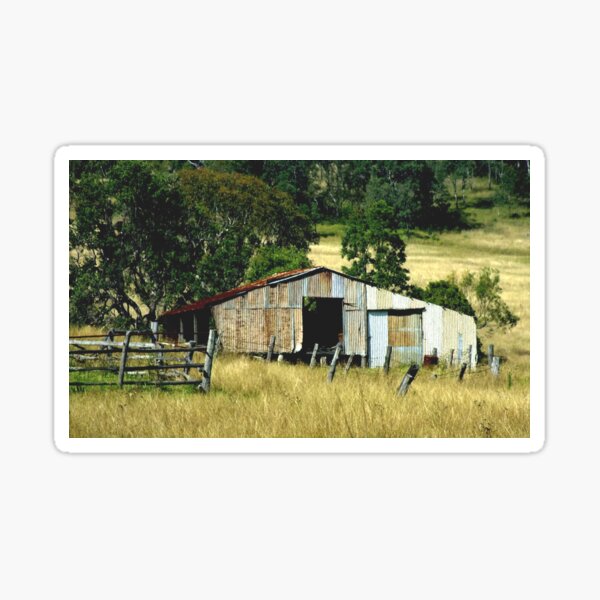 "The Farm Shed" Sticker by sandysartstudio | Redbubble