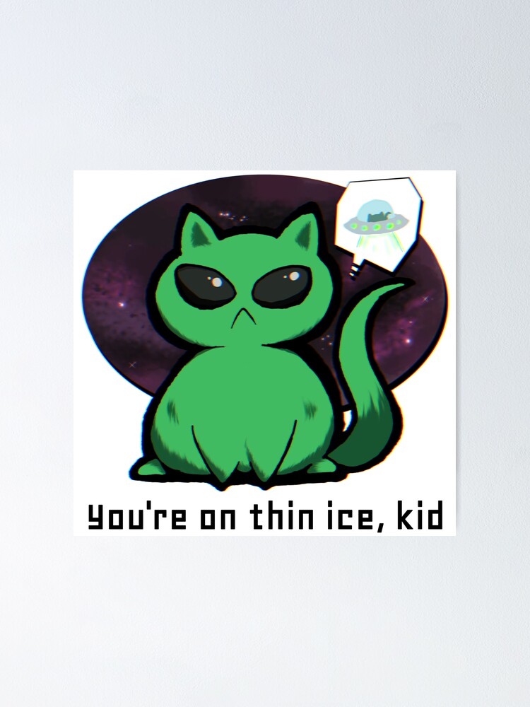 "Alien Cat" Poster for Sale by AstroFuturism | Redbubble
