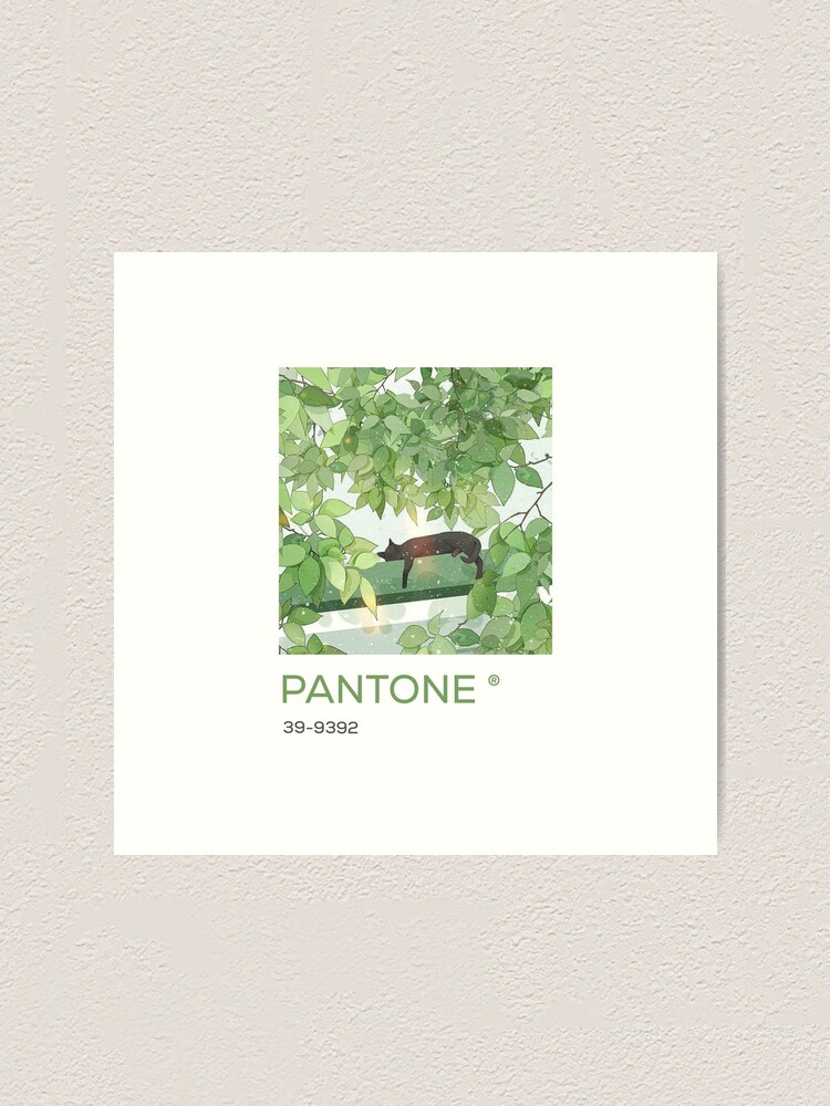 "Pantone kawaii pet black cat" Art Print by Alstonia | Redbubble