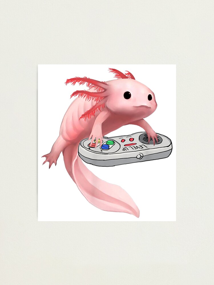 "Axolotl Fish Playing Video Game " Photographic Print for Sale by ...