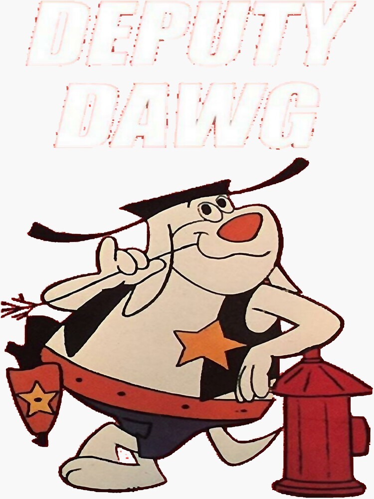 "Deputy dawg cartoon" Sticker for Sale by KYLELAHAN | Redbubble