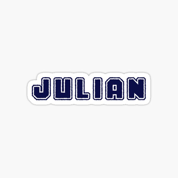 "JULIAN" Sticker for Sale by yalinsolomon | Redbubble