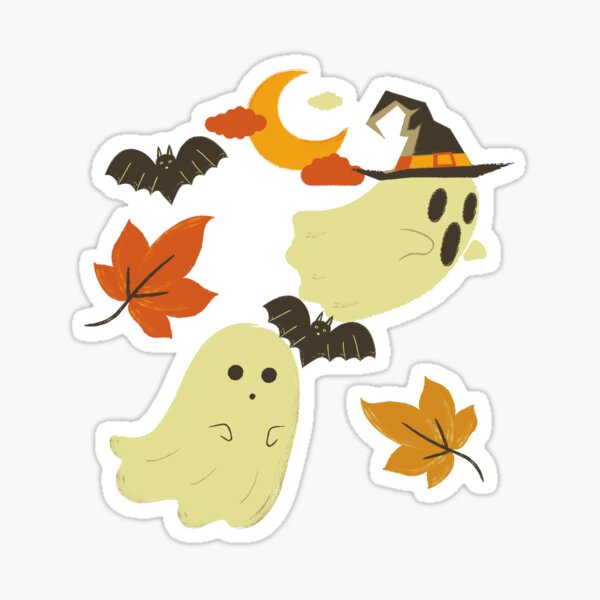 "a windy halloween night" Sticker for Sale by izzigrace6 | Redbubble