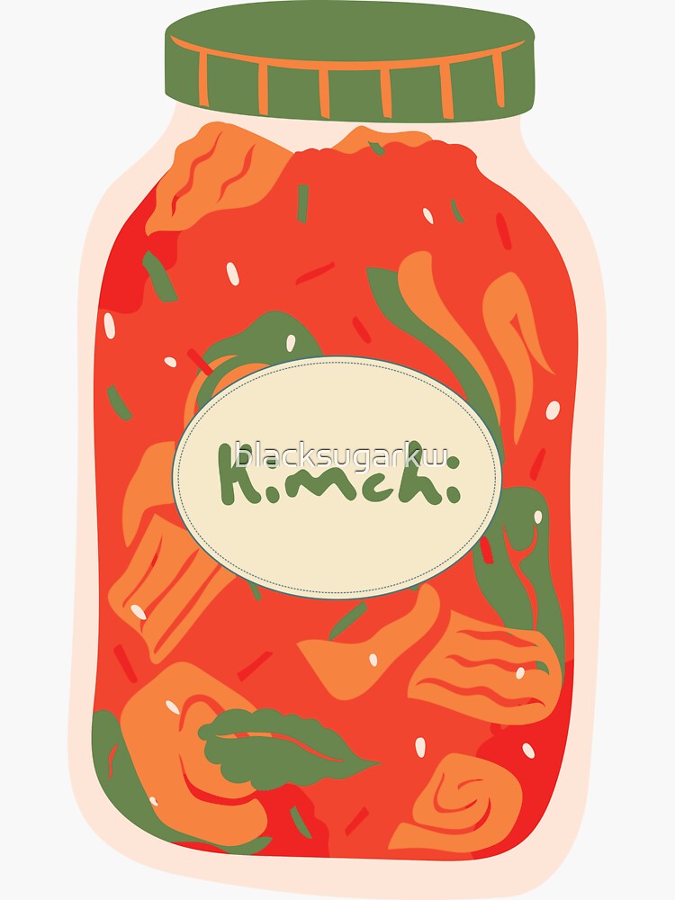 "kimchi" Sticker for Sale by blacksugarkw | Redbubble