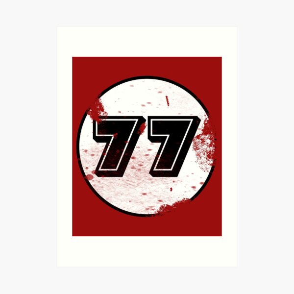 "Vintage Classic Retro 77 Racing Number" Art Print by KevBrettArt ...