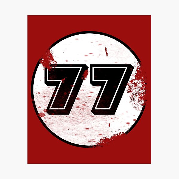 "Vintage Classic Retro 77 Racing Number" Photographic Print for Sale by ...