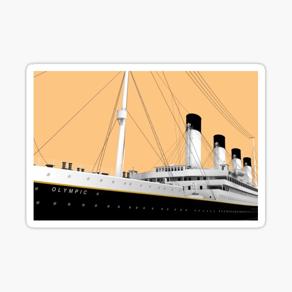 "RMS Olympic - PopArt in Cunard Red" Sticker for Sale by vandragonde ...