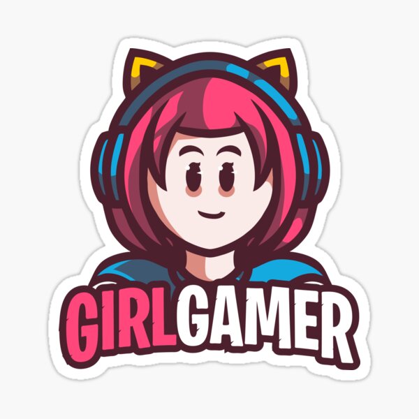 "Girl Gamer " Sticker for Sale by Emil1993 | Redbubble