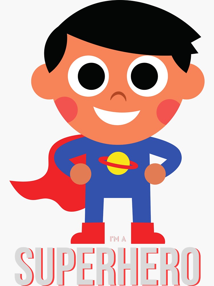 "I'm a SuperHero 01" Sticker for Sale by Robarosia | Redbubble