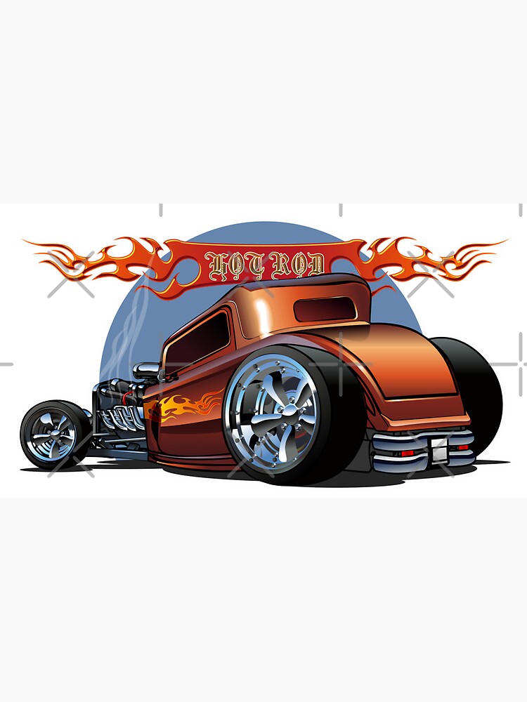 "Cartoon Hot Rod" Cap for Sale by Mechanick | Redbubble