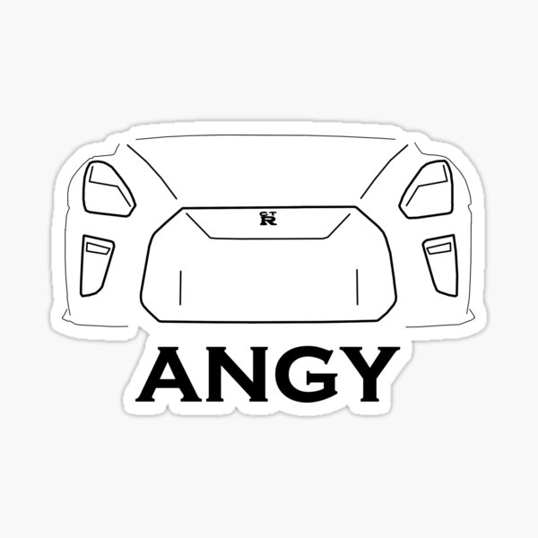 "Nissan r35 GTR angy" Sticker for Sale by Ayumi-Kawaii | Redbubble