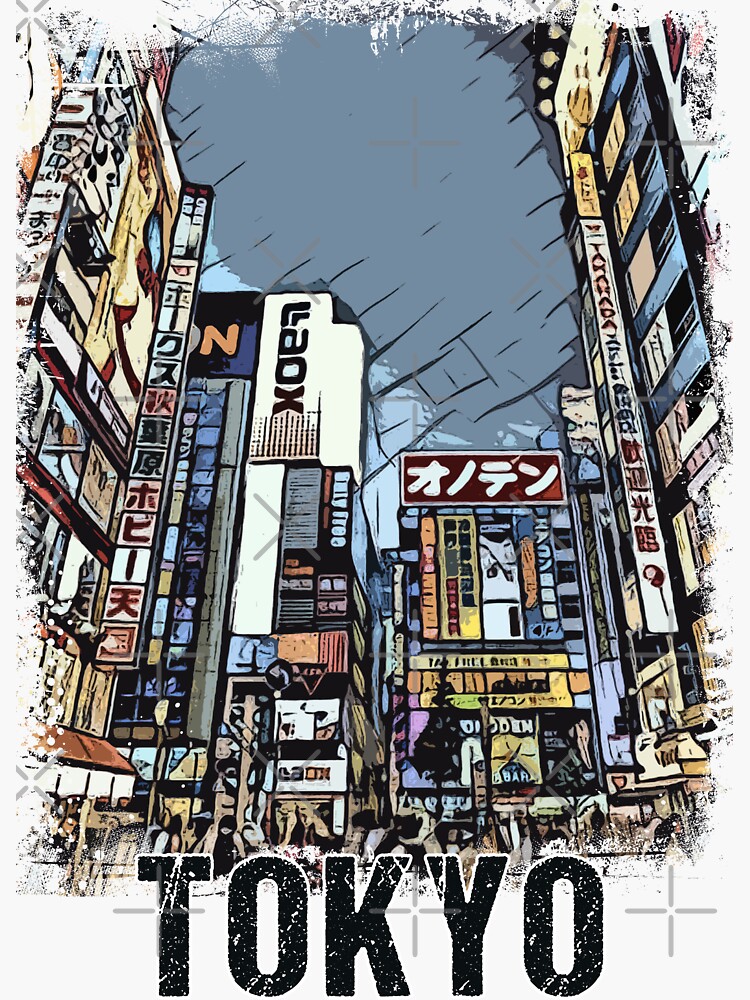 "Tokio City Streets Vintage Travel Poster Series grunge edition 02 ...
