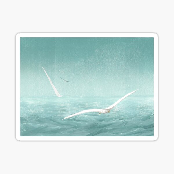 "Skimming the breeze" Sticker for Sale by LisaLeQuelenec | Redbubble