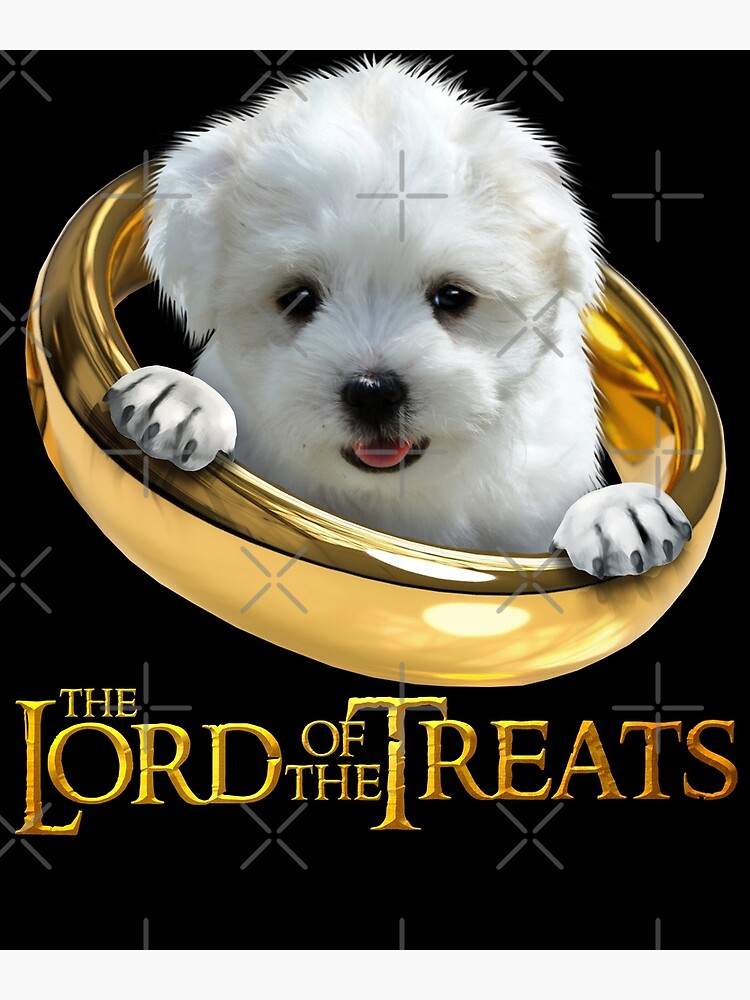 "Lord of the Treats - Funny white Maltese puppy" Poster for Sale by ...