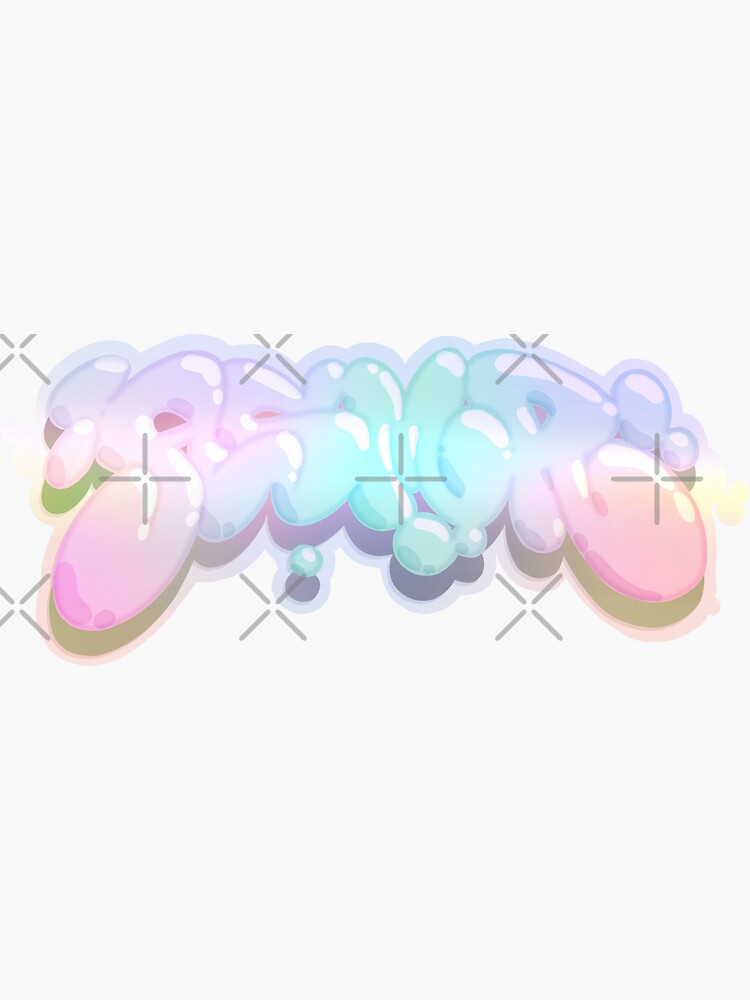 "ASMR - Pastel Aesthetic Bubble Letters" Sticker by CreativeOpus ...