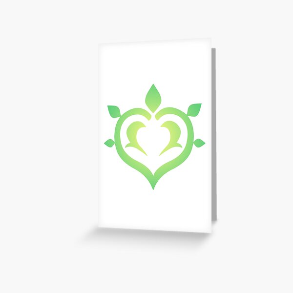 "Dendro Symbol Genshin Impact (bright)" Greeting Card for Sale by ...
