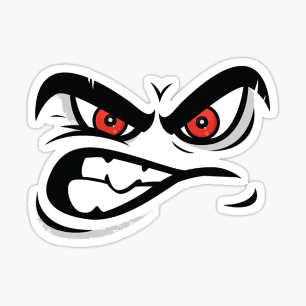 "ANGRY FACE" Sticker for Sale by aliwaqas22 | Redbubble