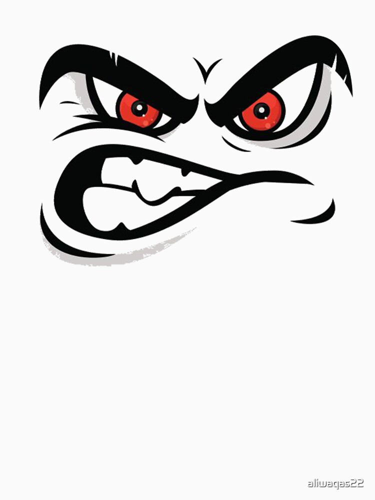 "ANGRY FACE" T-shirt for Sale by aliwaqas22 | Redbubble | angry face t ...