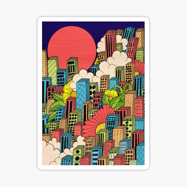 "Cityscape" Sticker for Sale by steveswade | Redbubble