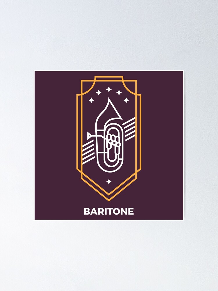 "Baritone - White & Gold" Poster by ShaneCornell | Redbubble