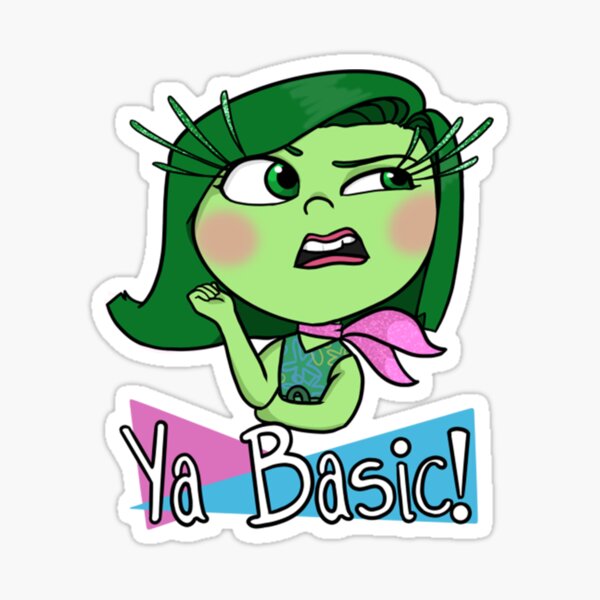 "Disgust - Ya Basic" Sticker for Sale by ataliasMuse | Redbubble