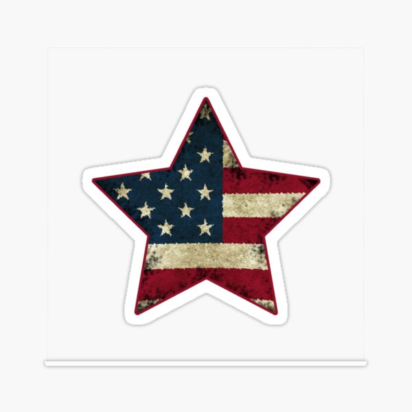 "America Flag Star" Sticker for Sale by Zip-Zup | Redbubble