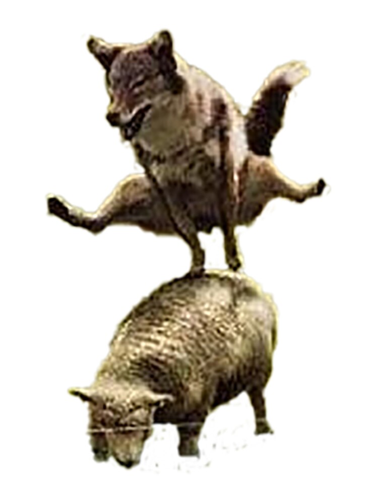 "the fox and the sheep" Sticker by dula12 | Redbubble
