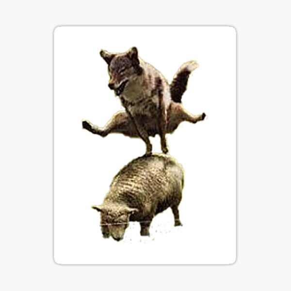 "the fox and the sheep" Sticker by dula12 | Redbubble
