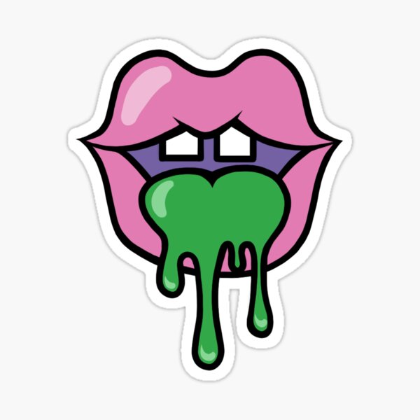 "Drip Mouth " Sticker for Sale by LarissaD-Art | Redbubble