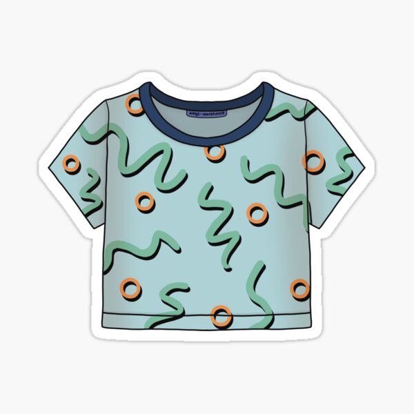 "80s retro crop top n2" Sticker for Sale by Amys-warehouse | Redbubble