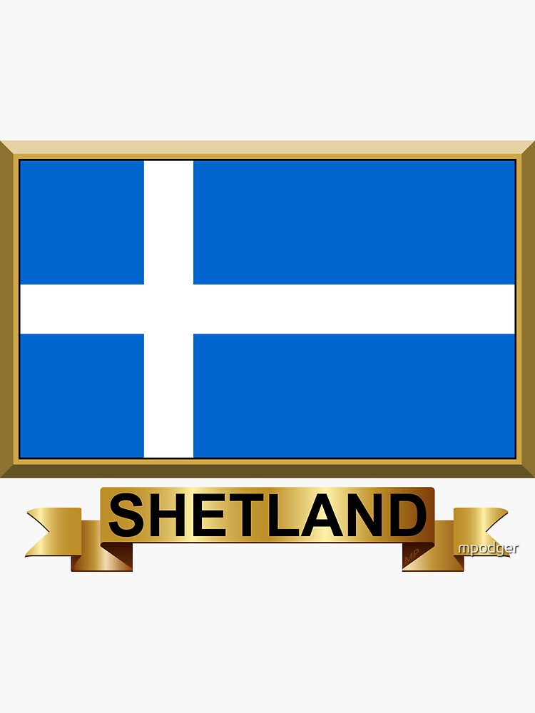 "Shetland Flag Gifts, Masks, Stickers & Products (N)" Sticker for Sale ...