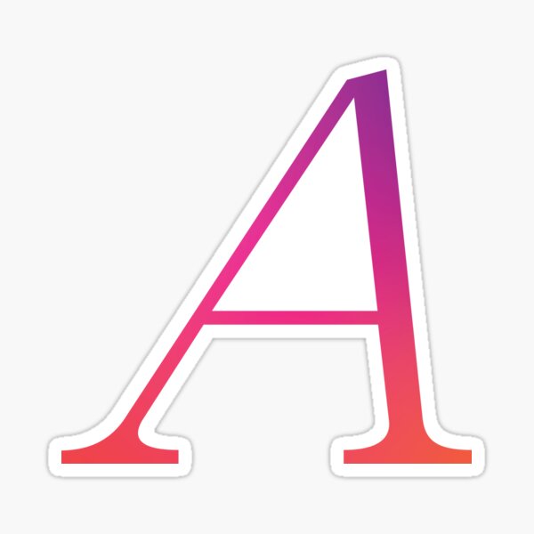 "Greek Letter Alpha Pink Gradient" Sticker by alexismdaigle | Redbubble
