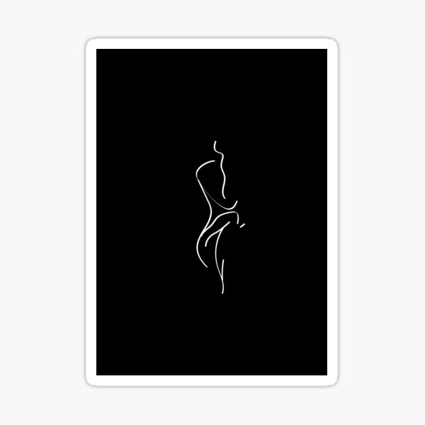 "Body shape line art minimalist" Sticker for Sale by byTheBrothers ...